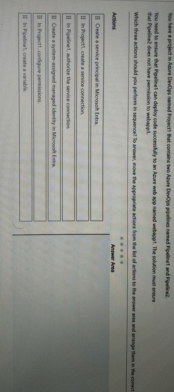 You have a project in Azure DevOps named | StudyX