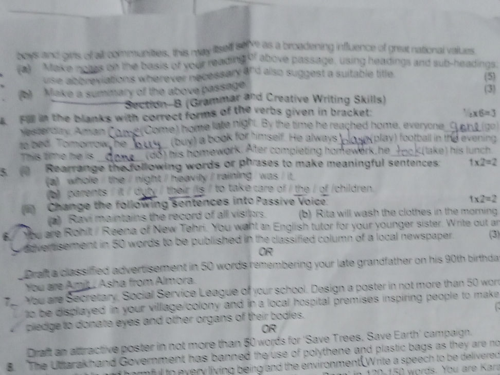 4. Fill in the blanks with correct forms of | StudyX