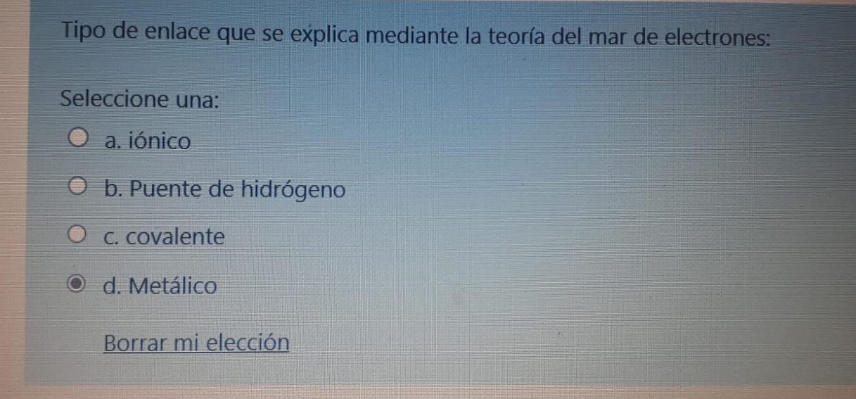 Tipo de enlace que se explica mediante la | StudyX