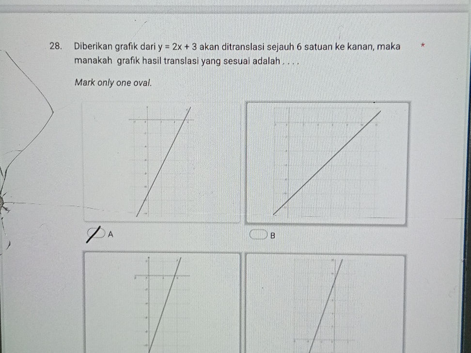 28. Diberikan grafik dari y = 2x + 3 akan | StudyX