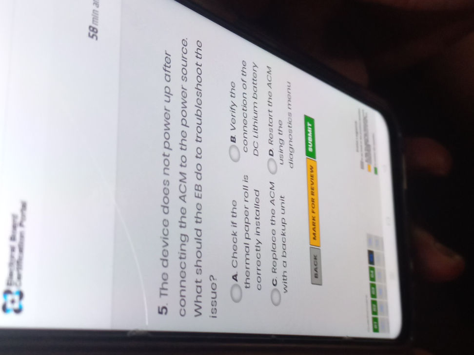 5. The device does not power up after | StudyX