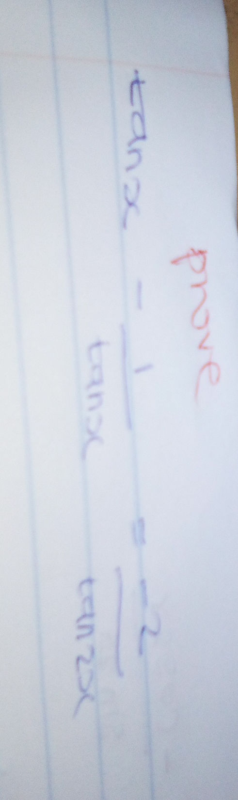 Prove trigonometric identity: (tan x - 1) / | StudyX