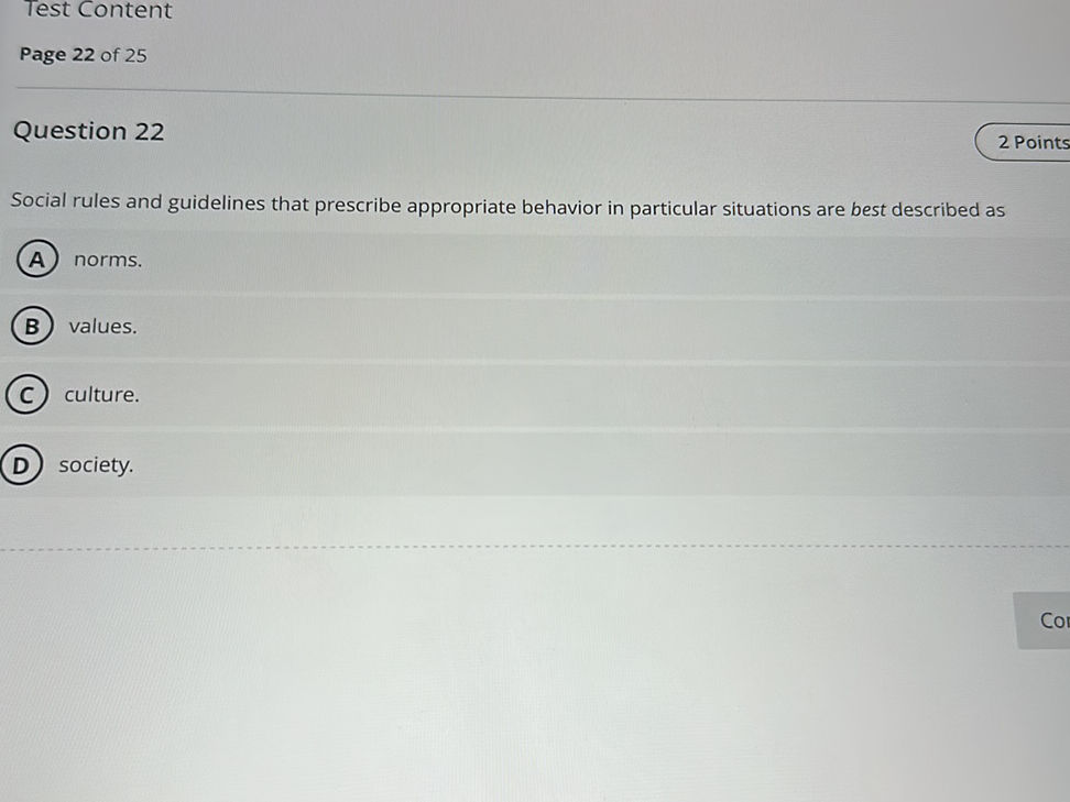 Social rules and guidelines that prescribe | StudyX