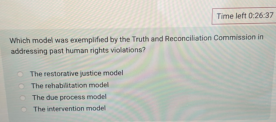Which model was exemplified by the Truth and | StudyX