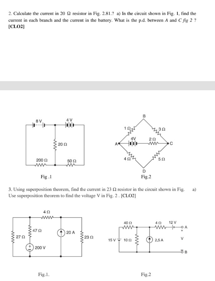 2. Calculate the current in 20 \( \) | StudyX
