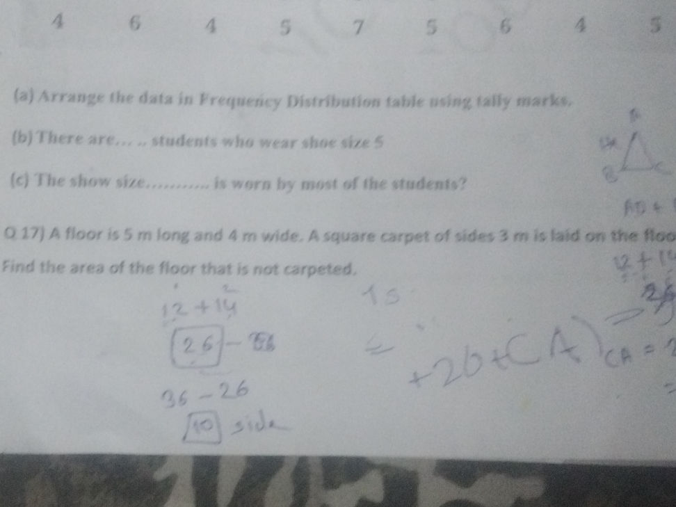 (a) Arrange the data in Frequency | StudyX