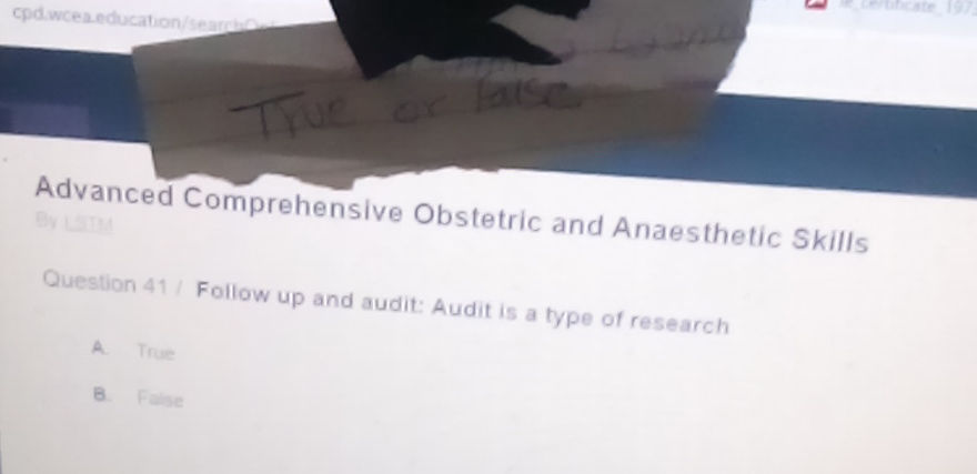 Question 41 / Follow up and audit: Audit is | StudyX