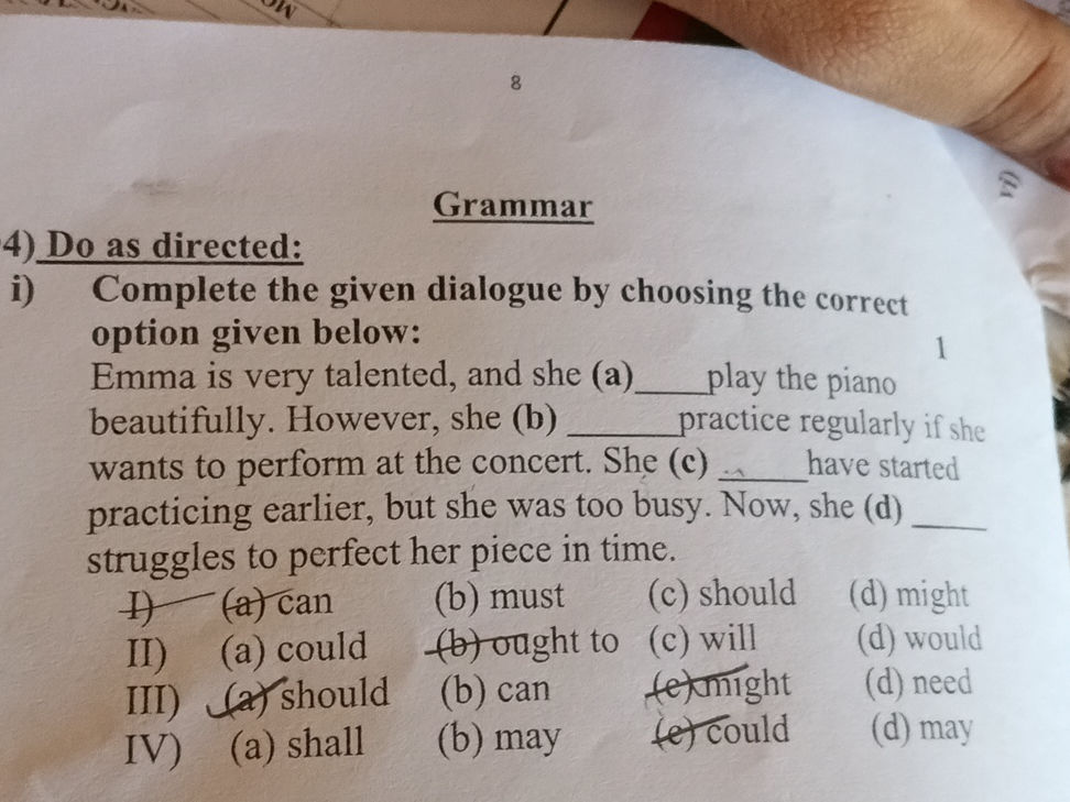 Complete the given dialogue by choosing the | StudyX