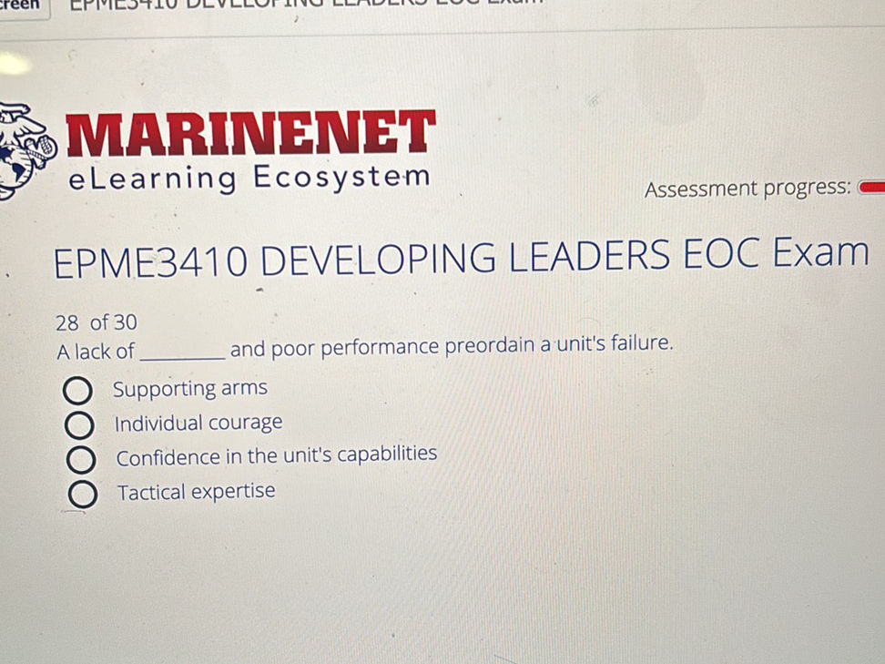28 of 30 A lack of and poor performance