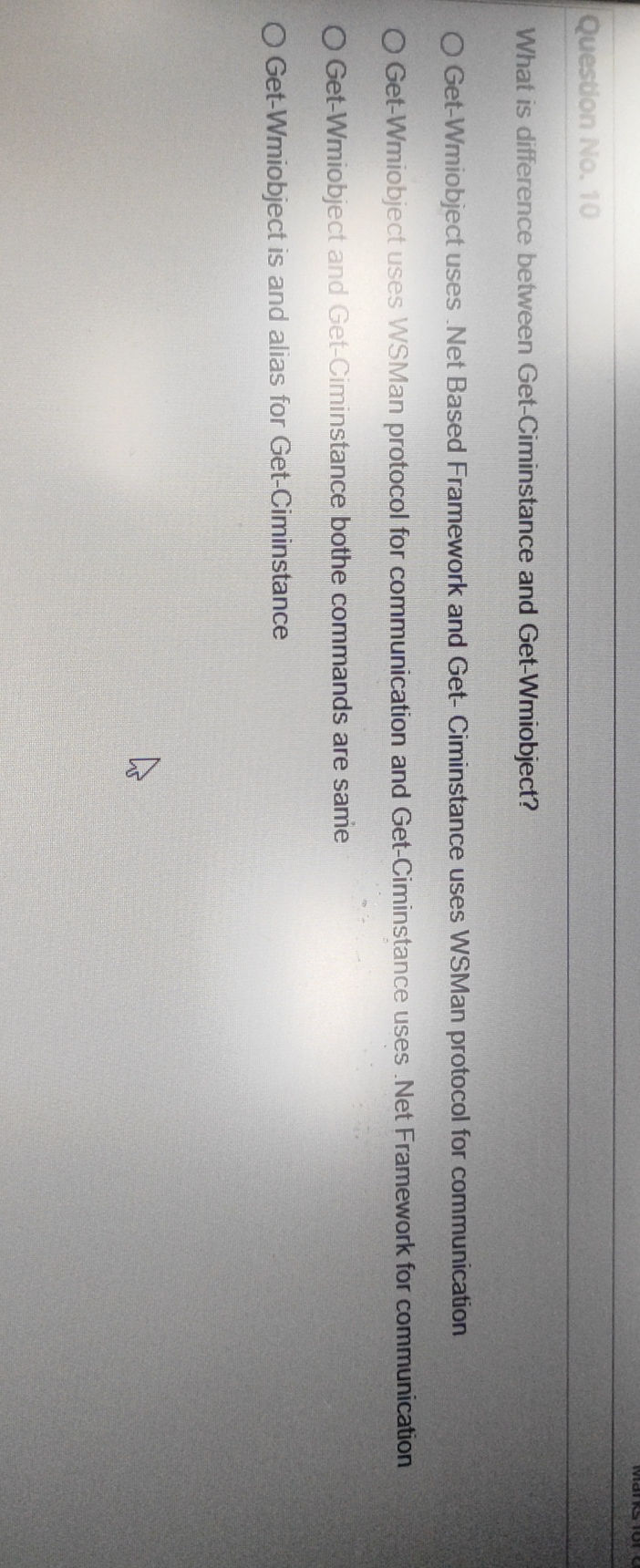 What is difference between Get-Ciminstance | StudyX