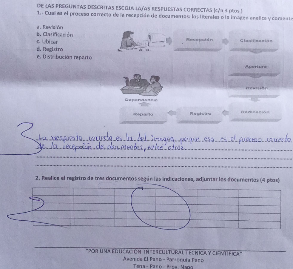 1.- Cual es el proceso correcto de la | StudyX