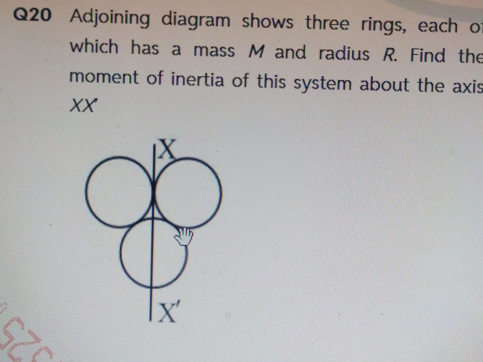 Q20 Adjoining diagram shows three rings, | StudyX
