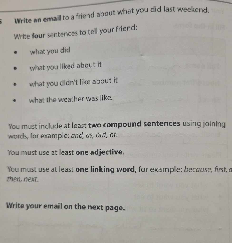 Write an email to a friend about what you | StudyX