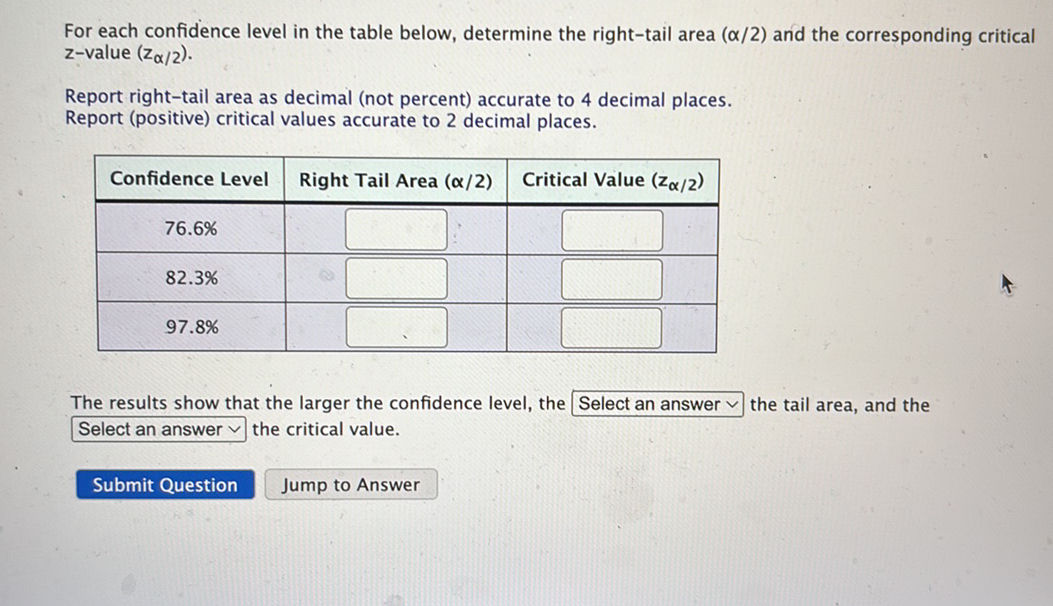 For each confidence level in the table | StudyX