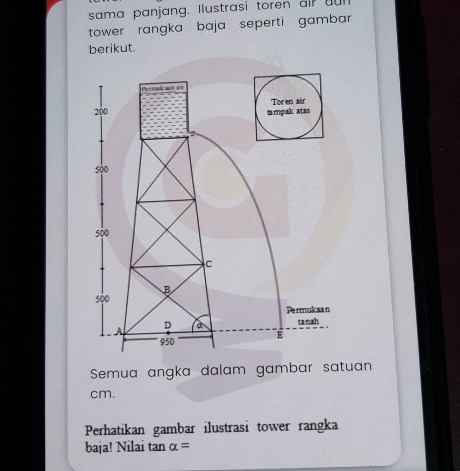 Perhatikan gambar ilustrasi tower rangka | StudyX