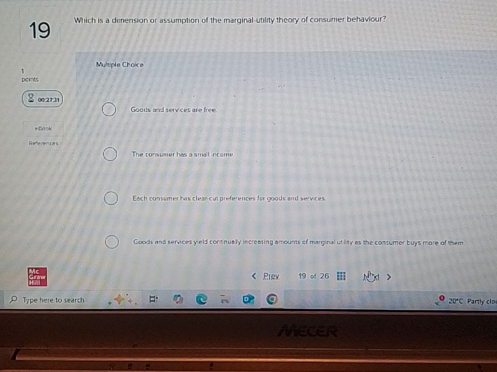 Which is a dimension or assumption of the | StudyX