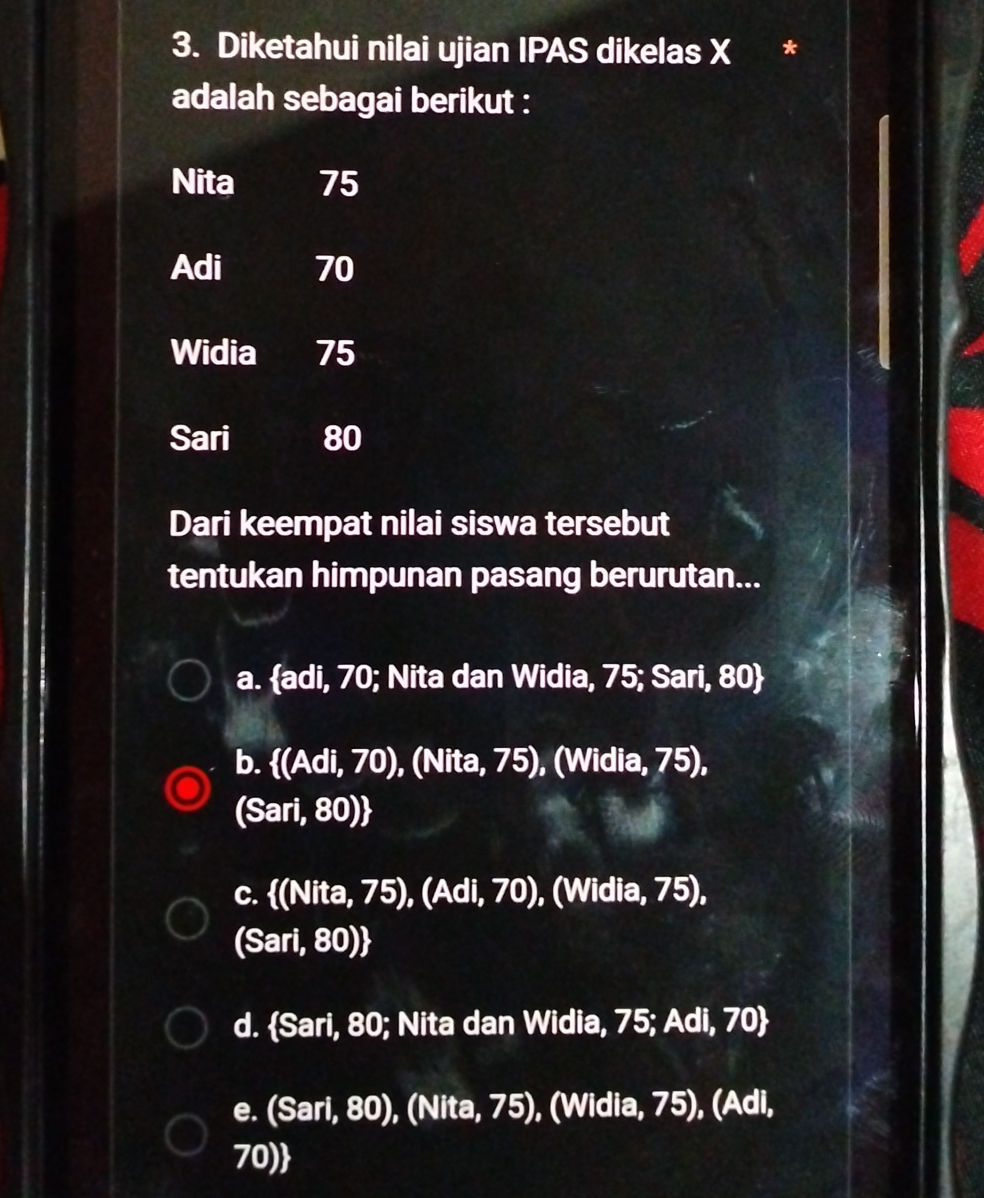 3. Diketahui nilai ujian IPAS dikelas X | StudyX
