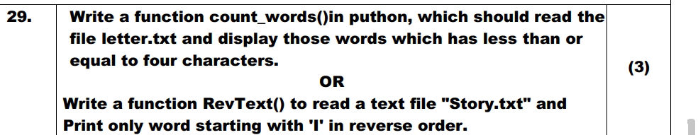 29. Write a function count_words()in puthon, | StudyX