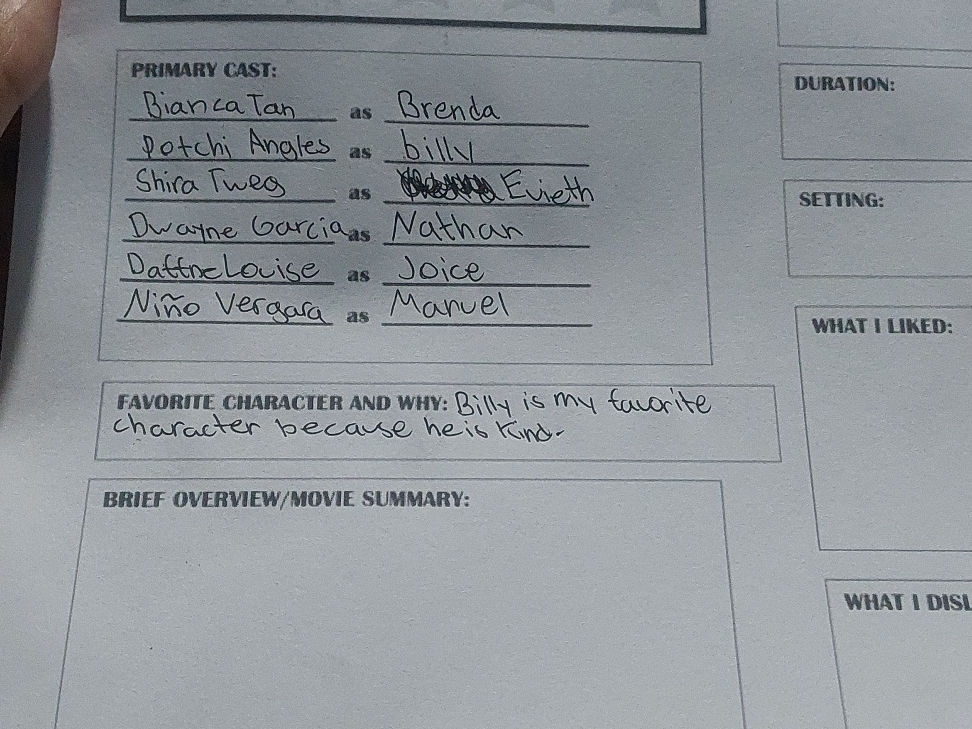 PRIMARY CAST: Bianca Tan as Brenda Potchi | StudyX