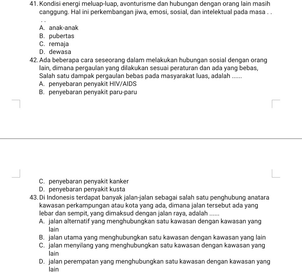 41. Kondisi energi meluap-luap, avonturisme | StudyX