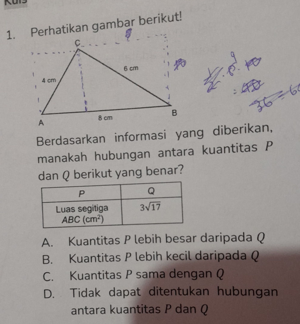 Perhatikan gambar berikut! ``` C | StudyX