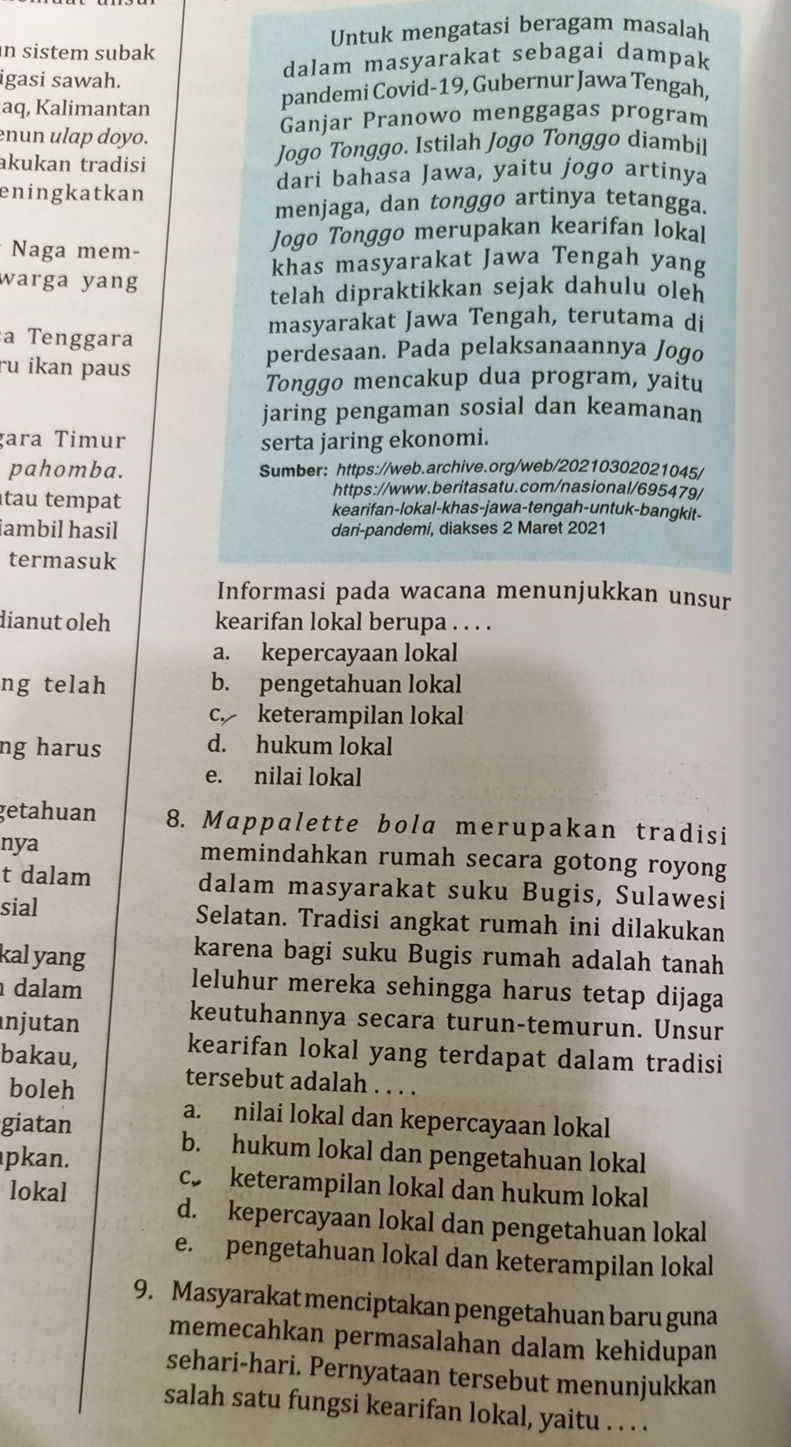 Informasi pada wacana menunjukkan unsur | StudyX