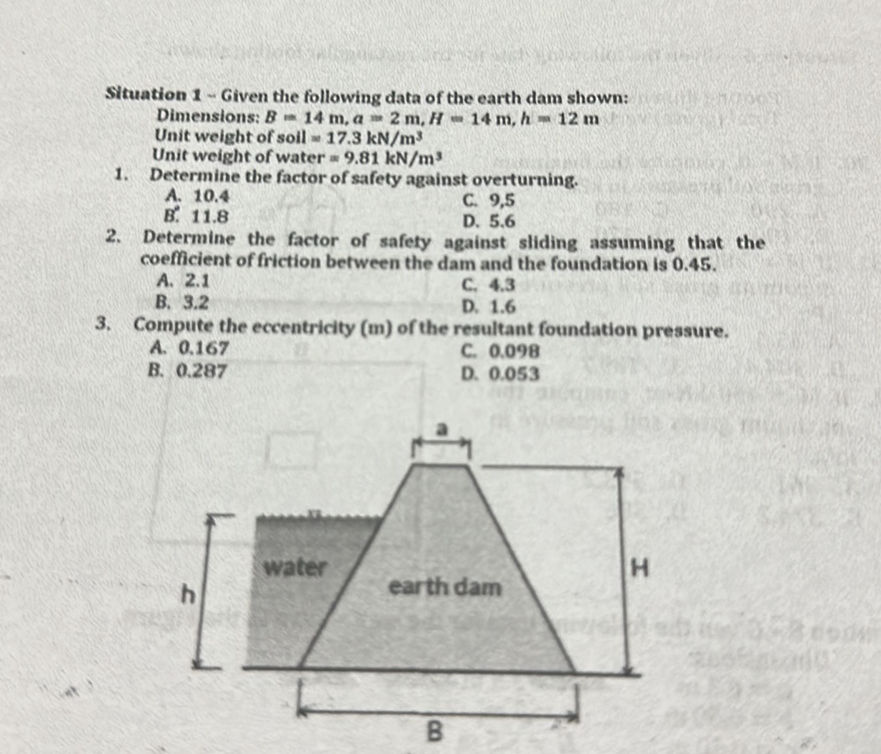 Situation 1 - Given the following data of | StudyX