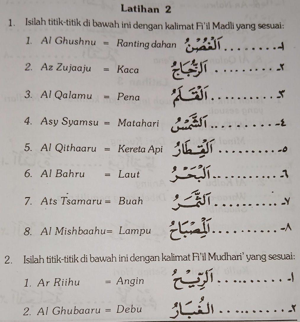Isilah titik-titik di bawah ini dengan