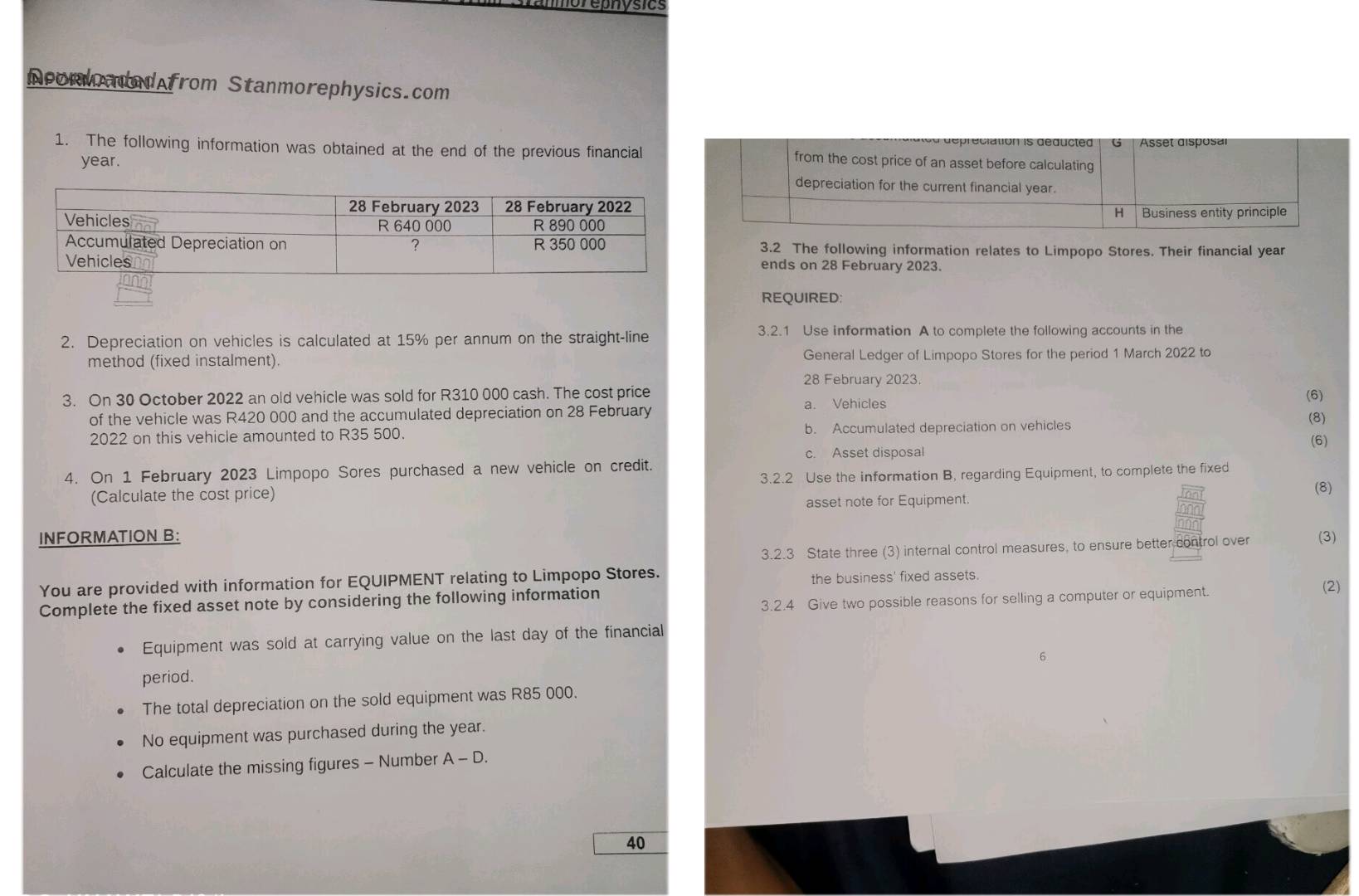 1. The following information was obtained at | StudyX