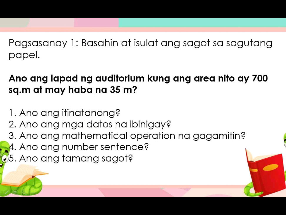 Pagsasanay 1: Basahin at isulat ang sagot sa | StudyX