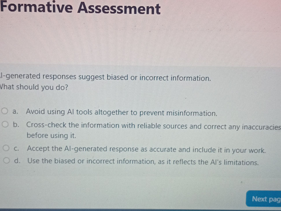 I-generated responses suggest biased or | StudyX