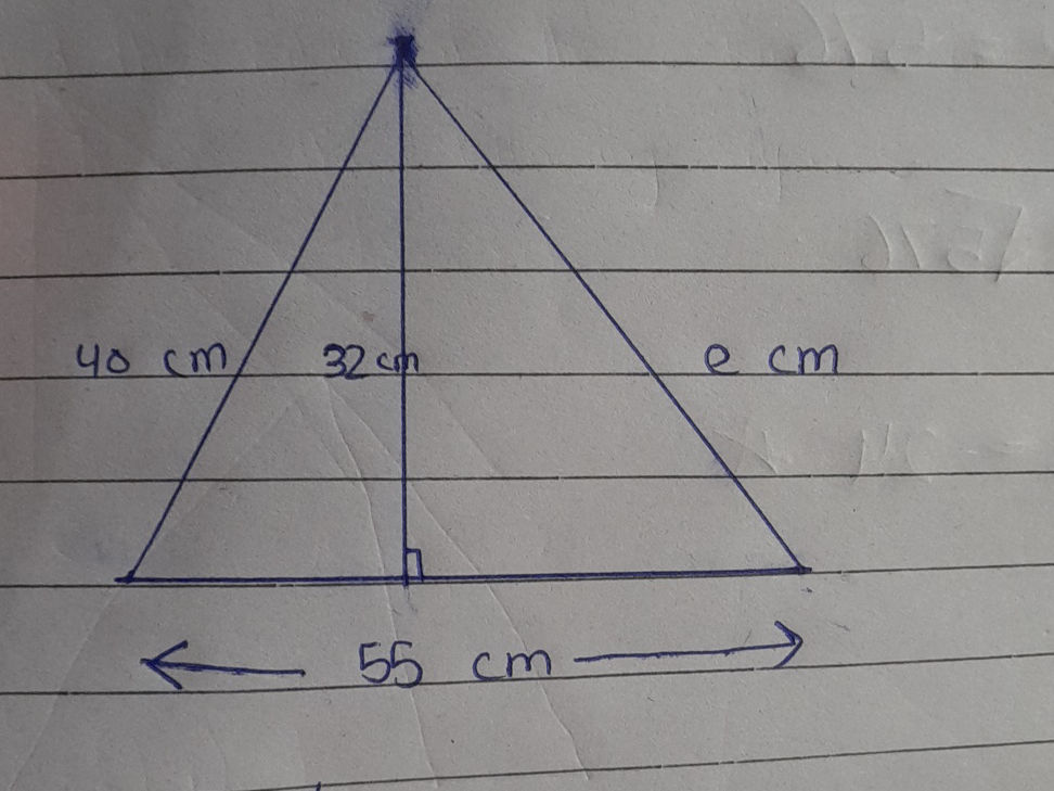 The image shows a triangle with the | StudyX