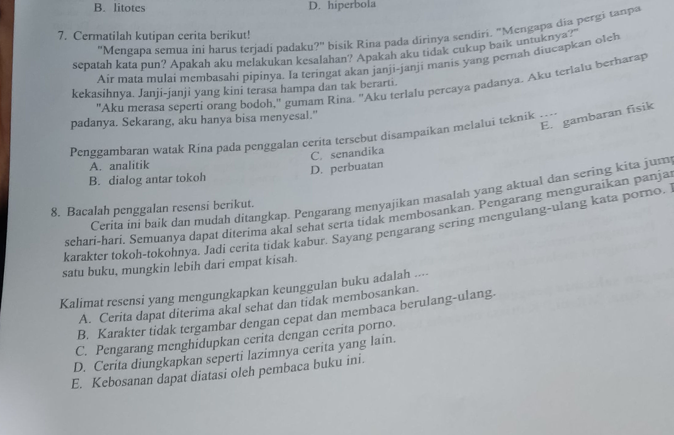 7. Cermatilah kutipan cerita berikut! | StudyX