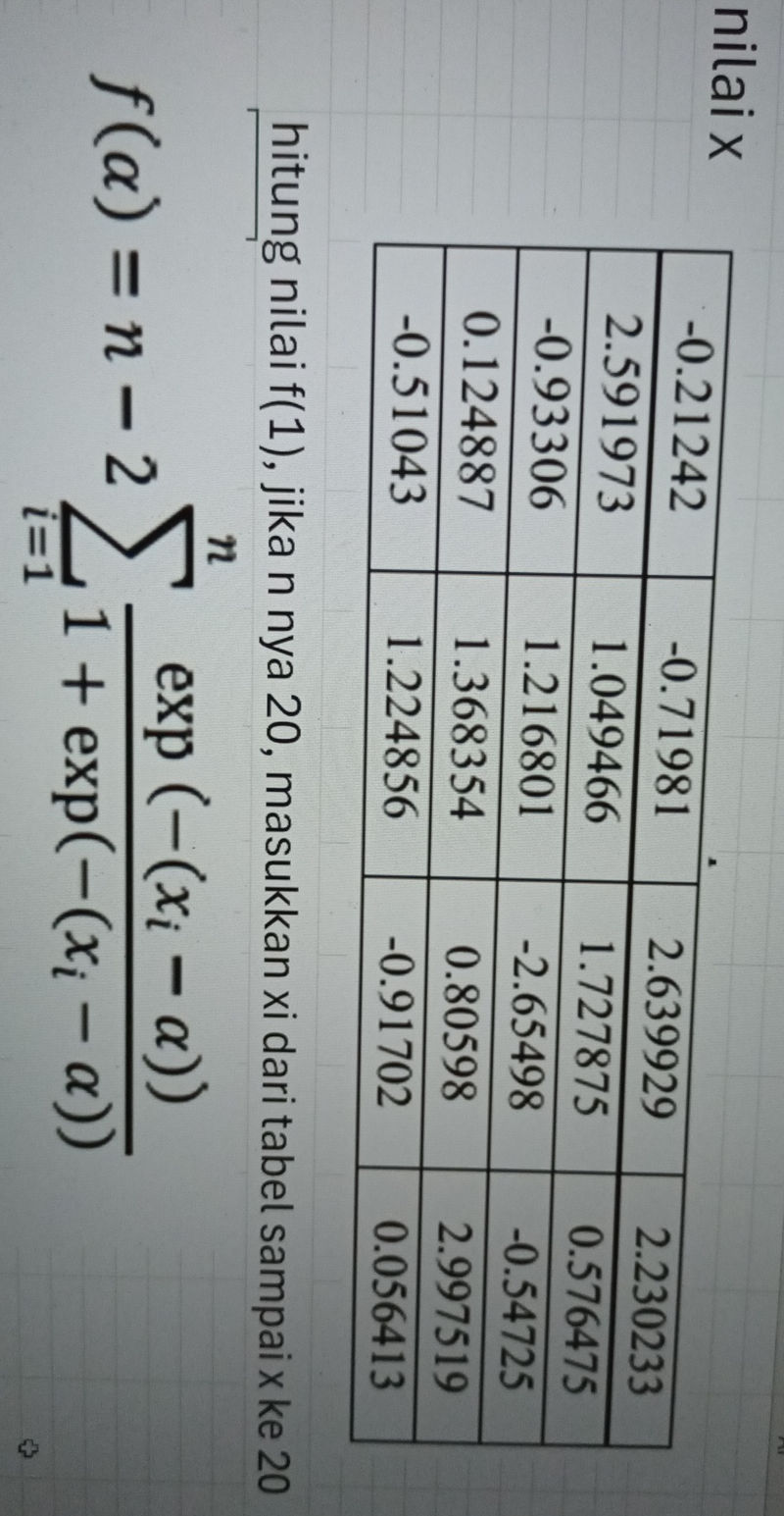 hitung nilai f(1), jika n nya 20, masukkan | StudyX