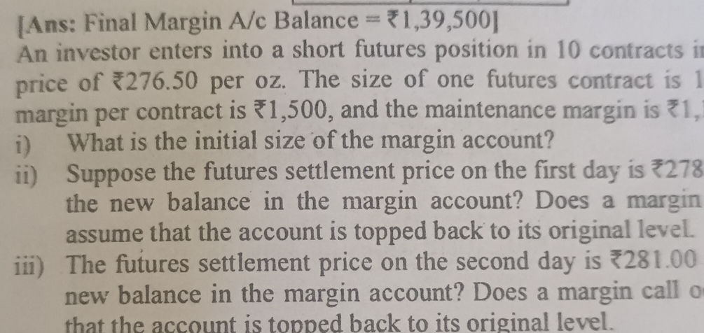 [Ans: Final Margin A/c Balance = ₹1,39,500] | StudyX