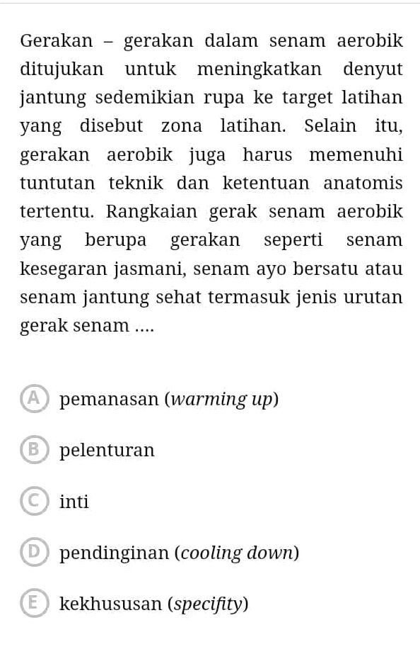 Gerakan - gerakan dalam senam aerobik | StudyX