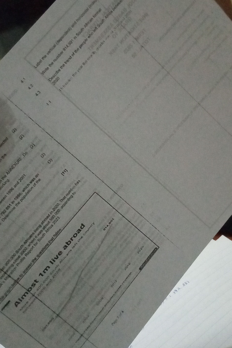 4.1 Label the vertical (dependent) and | StudyX