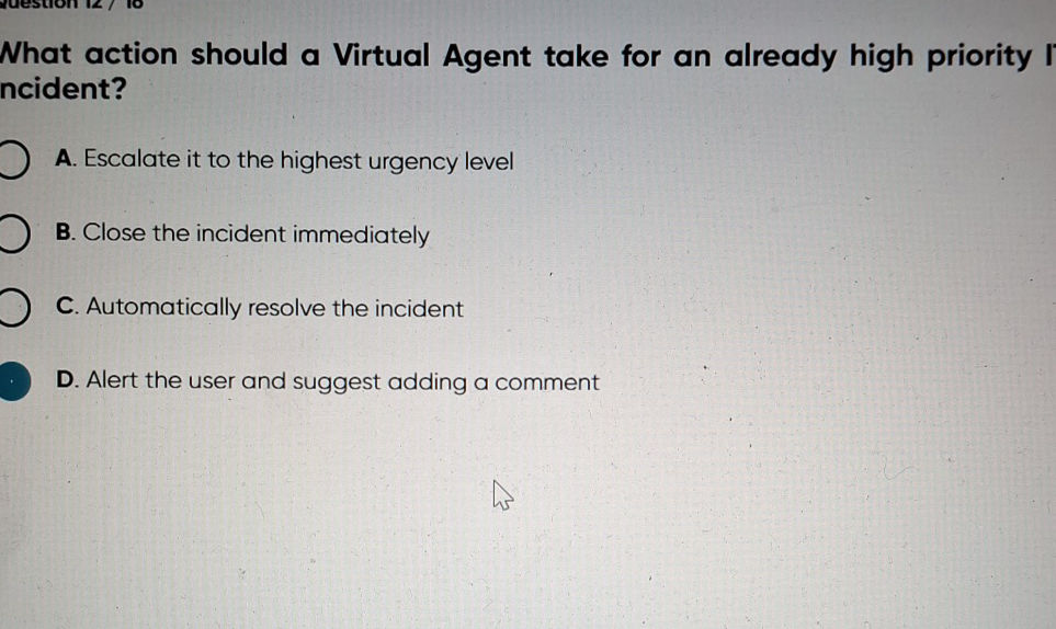 What action should a Virtual Agent take for | StudyX