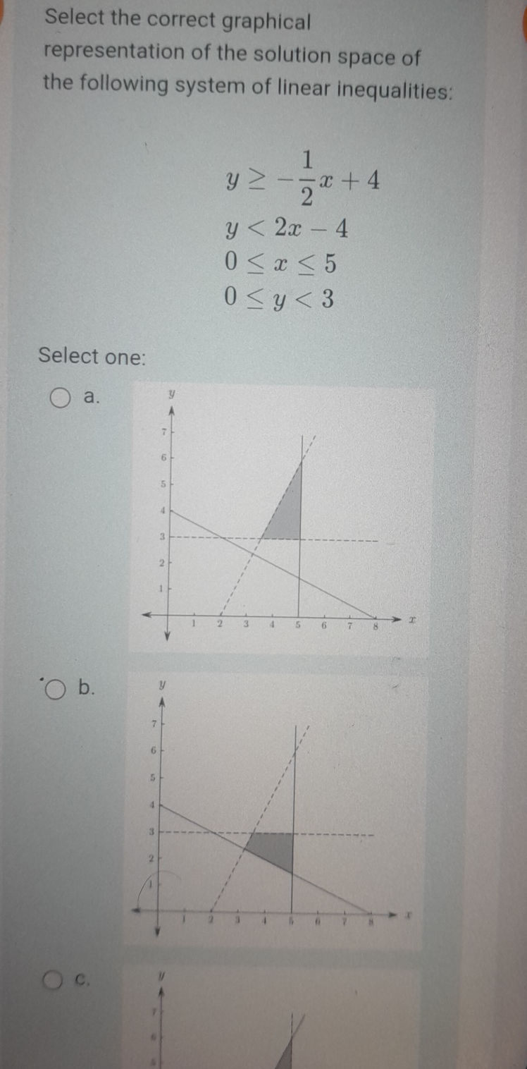 Select the correct graphical representation | StudyX