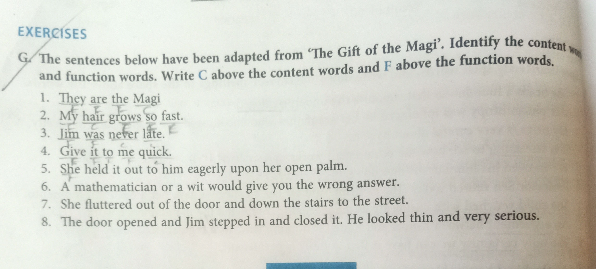 G. The sentences below have been adapted | StudyX