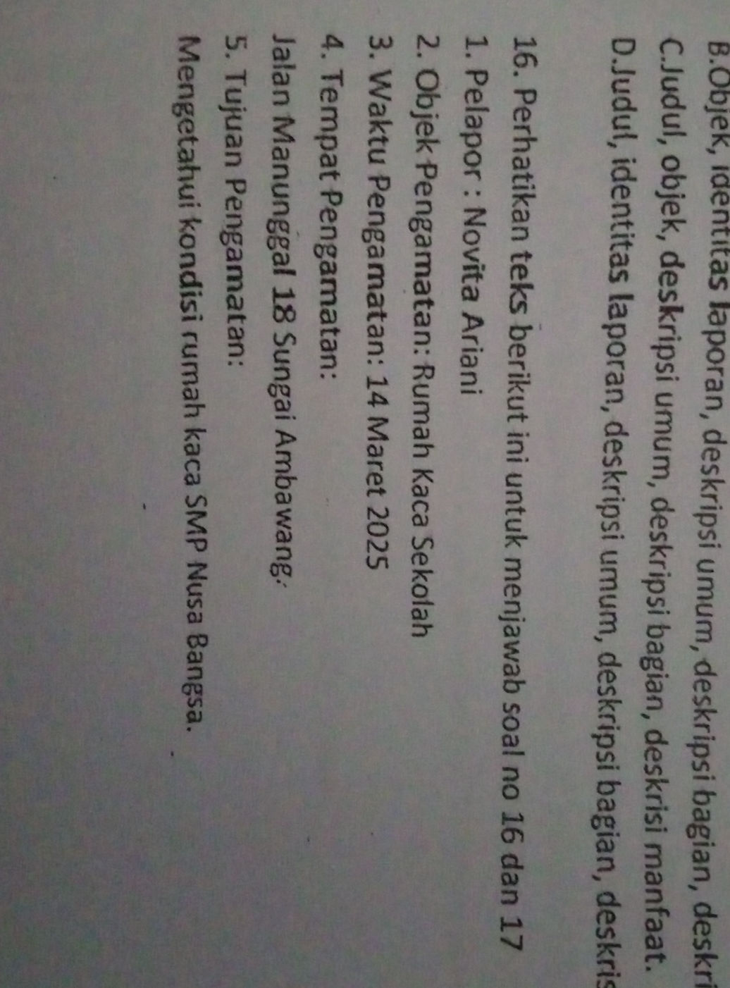 16. Perhatikan teks berikut ini untuk | StudyX