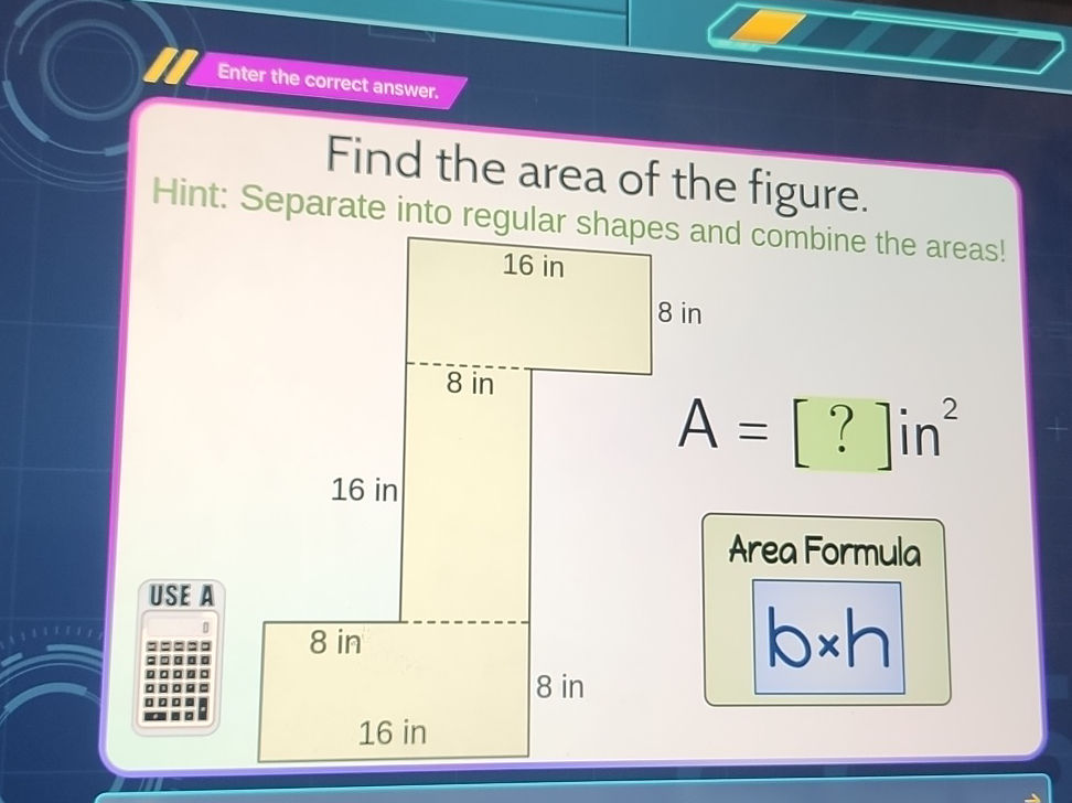 Find the area of the figure. Hint: Separate | StudyX
