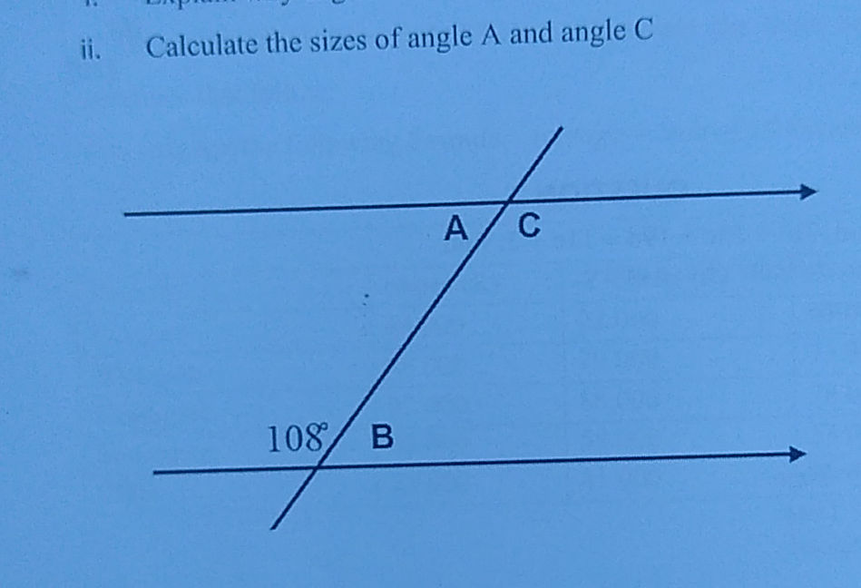 Calculate the sizes of angle A and angle C | StudyX