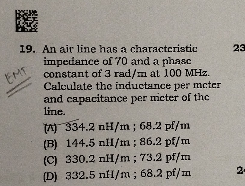 19. An air line has a characteristic | StudyX