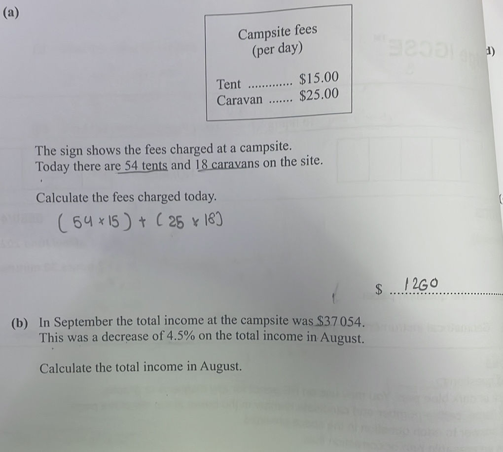Campsite fees (per day) | Item | Price | | StudyX