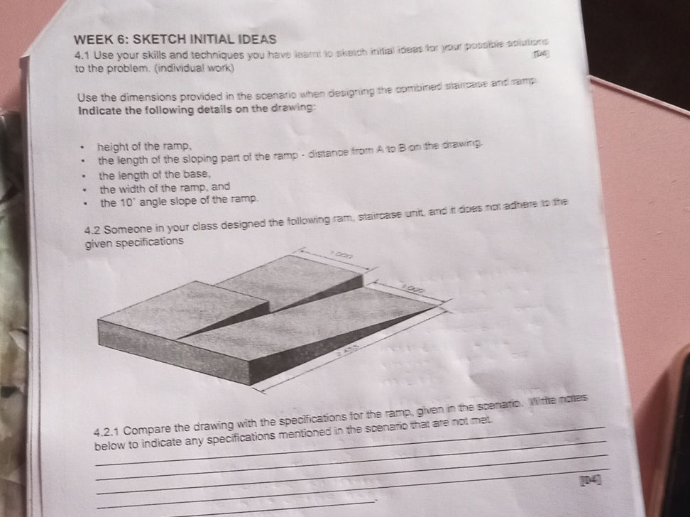 WEEK 6: SKETCH INITIAL IDEAS 4.1 Use your