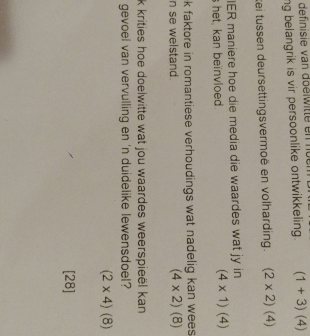 definisie van doelwitte en noem DRIE redes | StudyX