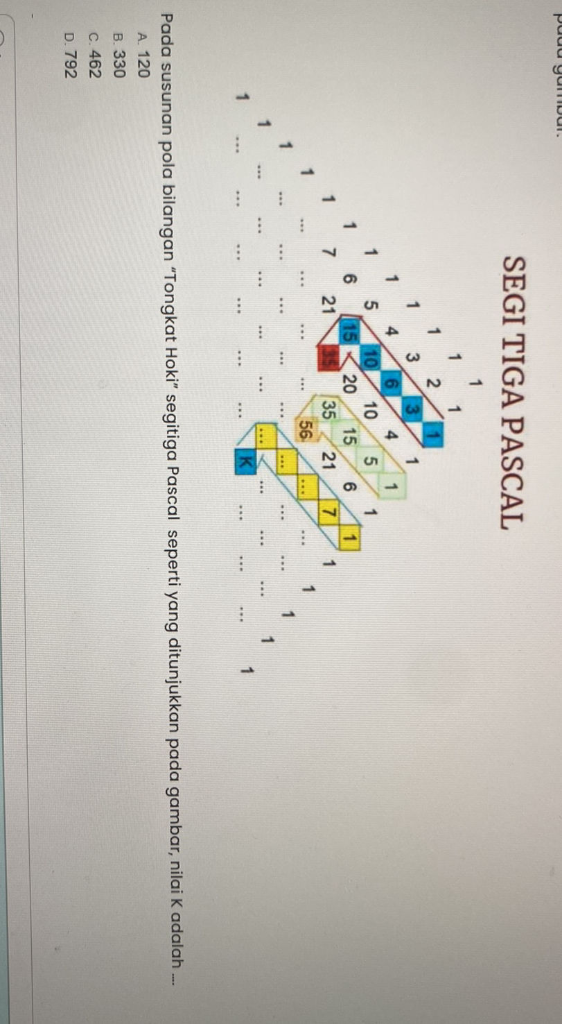 Pada susunan pola bilangan "Tongkat Hoki" | StudyX