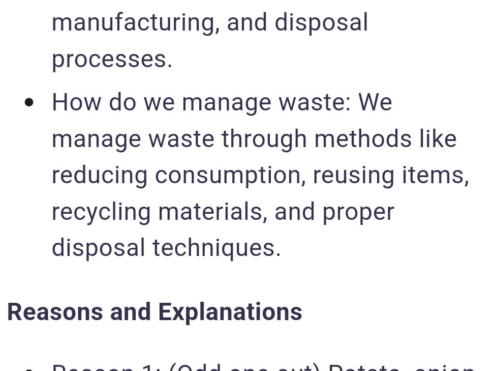 How do we manage waste: We manage waste | StudyX