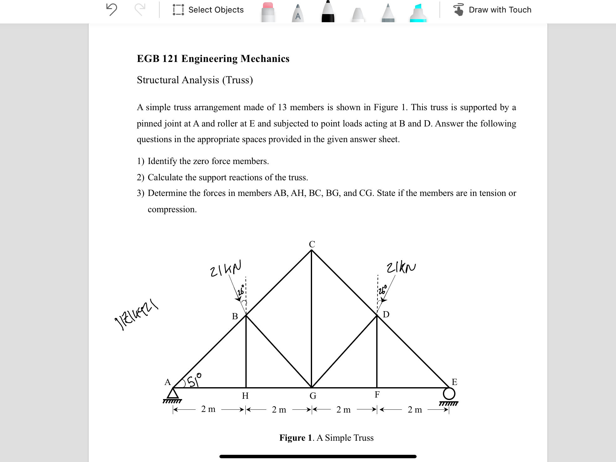 EGB 121 Engineering Mechanics Structural | StudyX